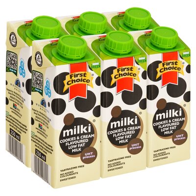 First Choice Cookies & Cream Flavoured Milk 6 x 250ml | PnP