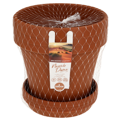 Sebor Super Pot & Saucer 25cm Set Nam Dune | PnP