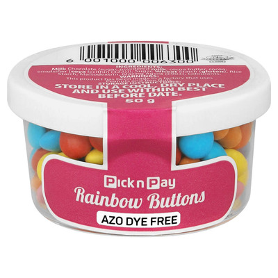 PnP Sprinkles Rainbow Button 50g | PnP