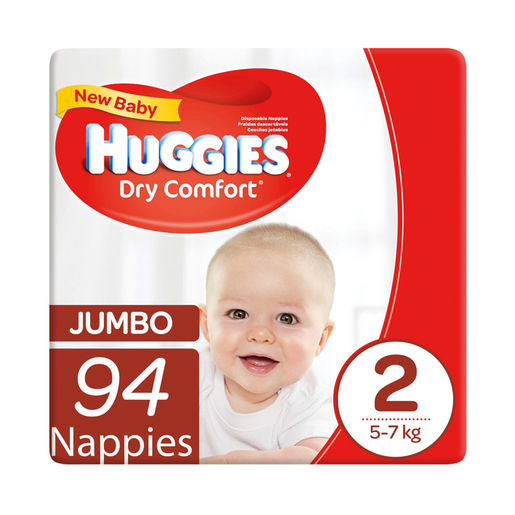 Huggies Dry Comfort New Baby Size 2 94ea x 2 | PnP