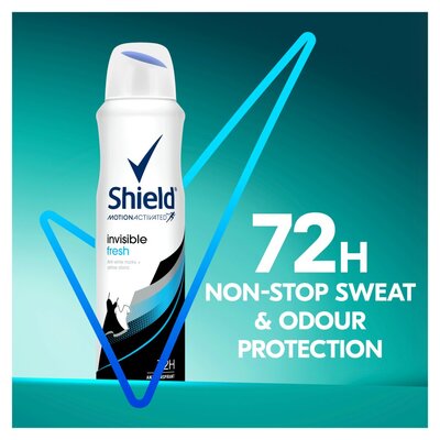 Shield Women Invisible Fresh Antiperspirant Deodorant Body Spray 150ml ...