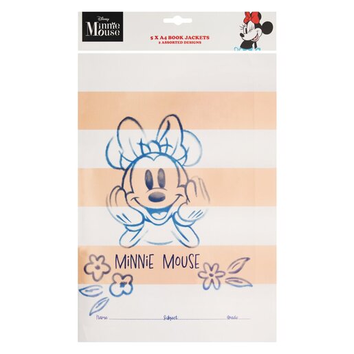 Creative A4 Minnie Mouse Book Jackets 5 Pack | PnP