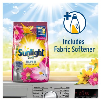 Sunlight Tropical Sensations 2in1 Auto Washing Powder Detergent 2kg | PnP