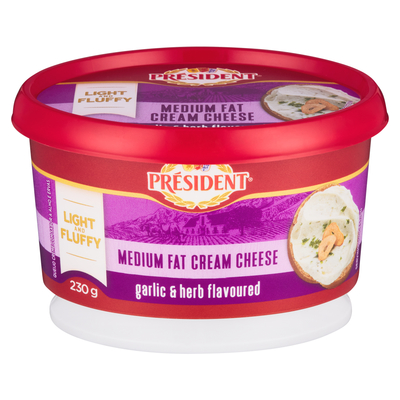 President Garlic & Herb Cream Cheese 230g | PnP