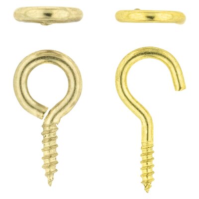 Eureka Brass Plated Screw Hook & Eye 8 Pack | Smart Price Specials ...