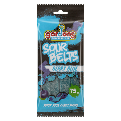 Gordons Sweets Berry Blue Sour Belts 75g | PnP