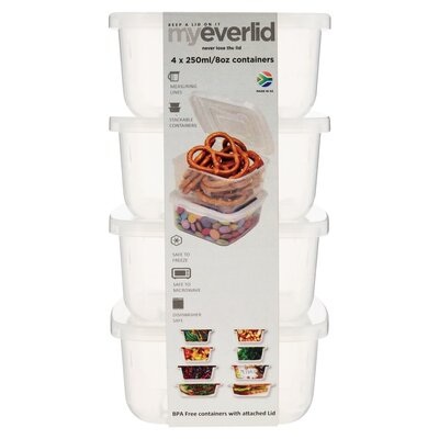 Everlid Food Saver Set 250ml 4 Pack | PnP