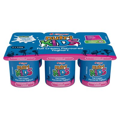Clover Nutri-Kids Full Cream Strawberry Flavoured Yoghut 6 x 100g | PnP