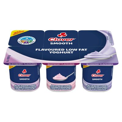 Clover Classic Low Fat Smooth Berry Yoghurt 6 x 100g | PnP