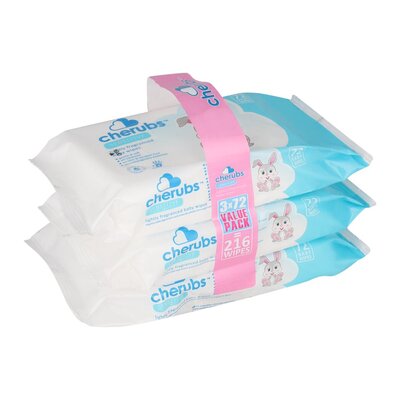 Cherubs Wet Wipes Sensitive Fragranced 3 x 72 Wipes | Smart Price ...