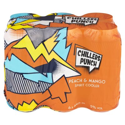 Chillers Punch Peach & Mango Spirit Cooler 6 x 440ml | PnP