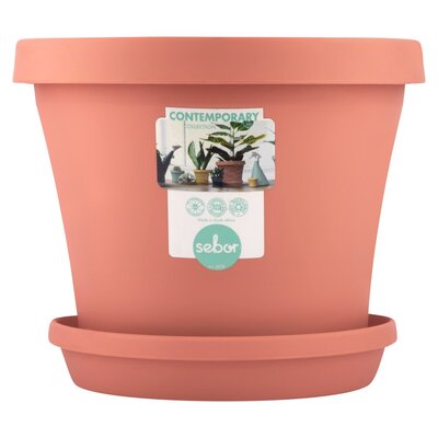 Sebor Peach Super Pot & Saucer Set 22cm | PnP