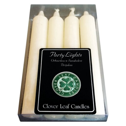 Clover Leaf Candles' Party Light White Candles 4 Pack | PnP