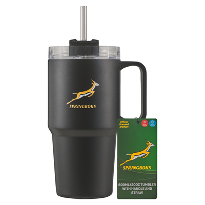 Springboks Tumbler With Handle & Straw 600ml | Smart Price Specials ...