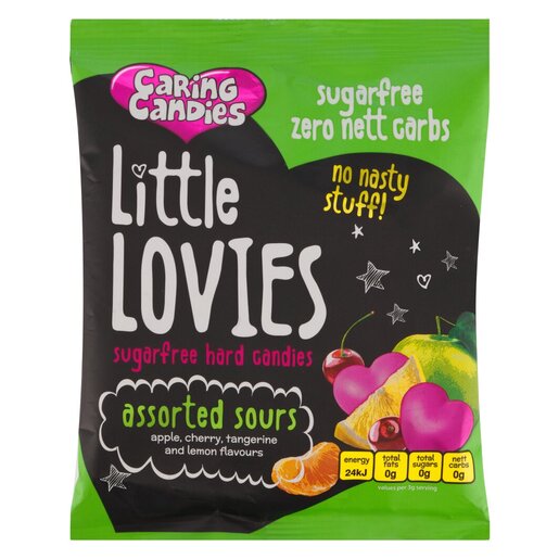 Caring Candies Sour Little Lovies Sugar Free Hard Candies 100g | PnP