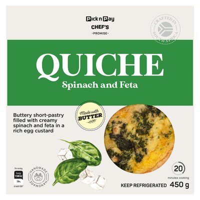 PnP Spinach & Feta Quiche 450g | PnP