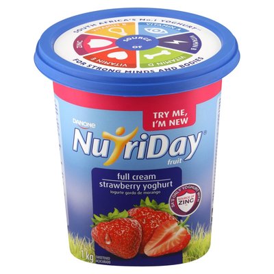 Danone Nutriday Full Cream Strawberry Yoghurt 1kg | PnP