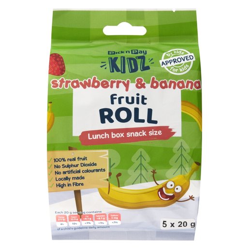 PnP Kidz Strawberry & Banana Fruit Roll 5 x 20g x 2880 | PnP