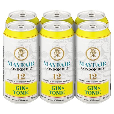 Belgravia Gin & Tonic Can 6 x 440ml | PnP