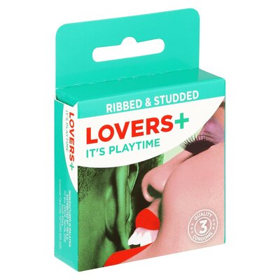 Lovers Plus Ribb & Studded Condoms 3 Pack | PnP
