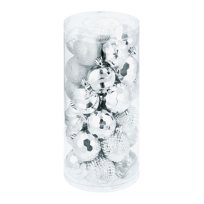 Santa's Village Ball Classic Silver 60mm x 30 | PnP