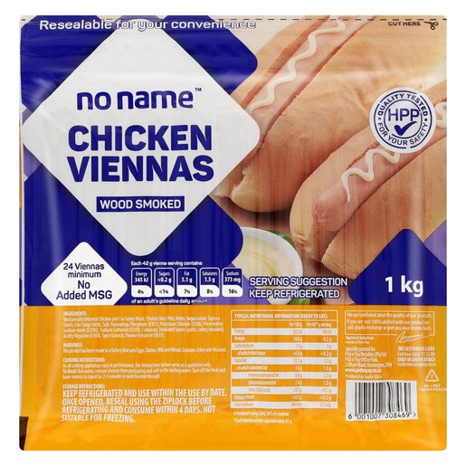 No Name Chicken Vienna 1kg | PnP