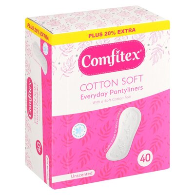 Comfitex Unscented Pantyliners 40 Pack | PnP