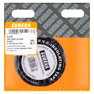 Eureka Pvc Black Insulation Tape 0.19 x 19mm x 10m | PnP