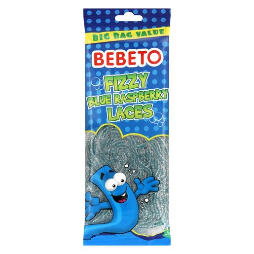 Bebeto Fizzy Blue Raspberry Laces 250g | PnP