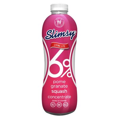 Slimsy 6% Lite Low Cal Pomegranate Squash Concentrate 1L | PnP