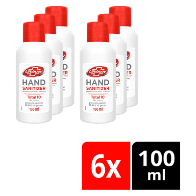 Lifebuoy Total 10 Waterless Hand Sanitizer Gel 100ml x 6 | PnP