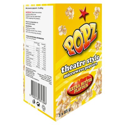 Popz Microwave Popcorn Extra Butter 3ea | Smart Price Specials | PnP Home