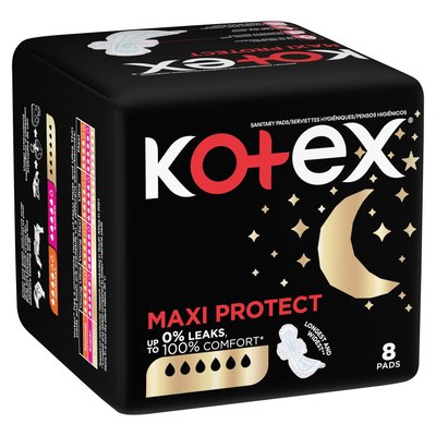Kotex Maxi Thick Pads - All Nighter 8 Pack Plus Wings | PnP