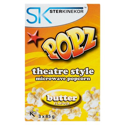 Popz Microwave Popcorn Butter 85g 3 Pack | PnP