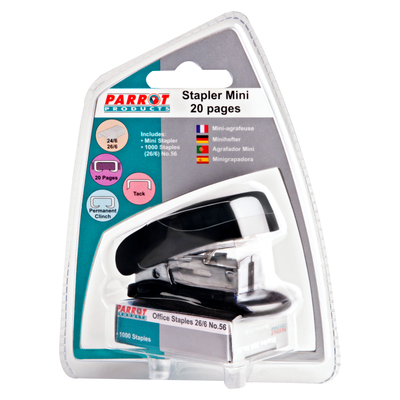Parrot Mini Black Stapler & Staples | PnP