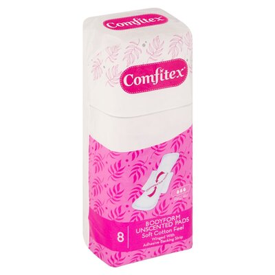 Comfitex Unscented Regular Bodyform Pads With Wings 8 Pack | PnP