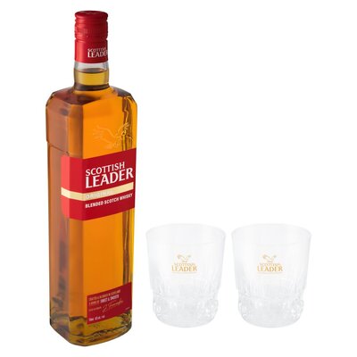 Scottish Leader Whisky 750ml + 2 Glasses Gift Pack | PnP