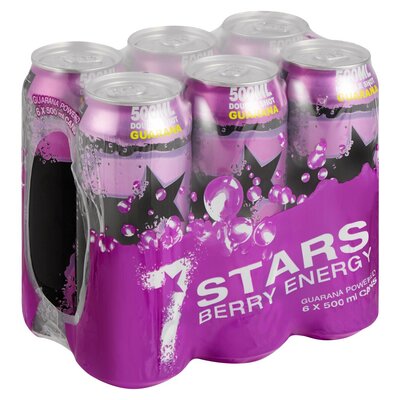7 Stars Berry Flavoured Engery Drink 500ml x 6 | PnP