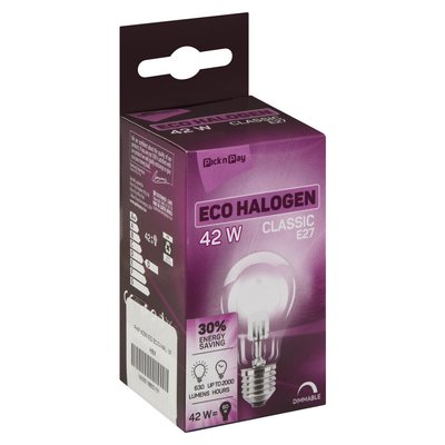 PnP 42w Edison Screw Eco Halogen Classic Light Bulb | PnP