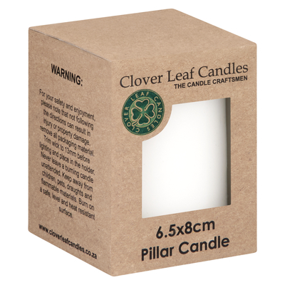 Clover Leaf White Pillar Candle 6.5x8 | Smart Price Specials | PnP Home