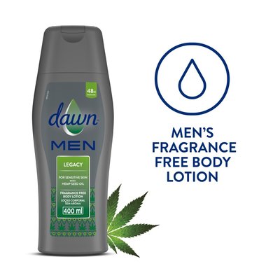 Dawn Men Legacy Fragrance Free Body Lotion for Sensitive Skin 400ml | PnP
