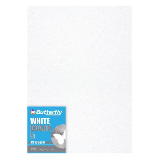 Butterfly A3 White Pastel Board 10 Sheets | PnP