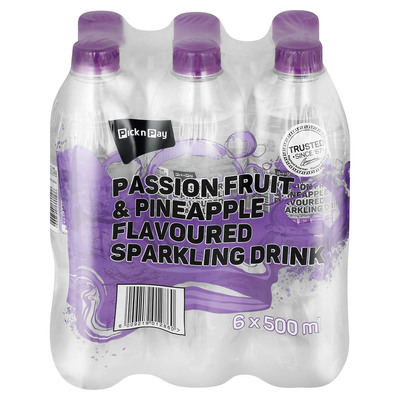 PnP Passionfruit & Pineapple Flavoured Sparkling Drink 500ml x 6 | PnP