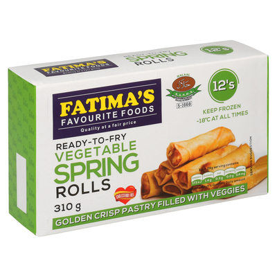 Fatima's Vegetable Springrolls 12 Pack | PnP
