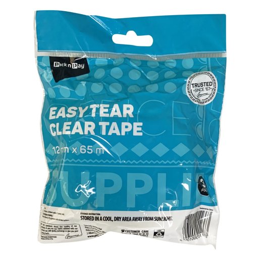 PnP Easy Tear Clear Tape 12mm x 65m 3 Piece | PnP