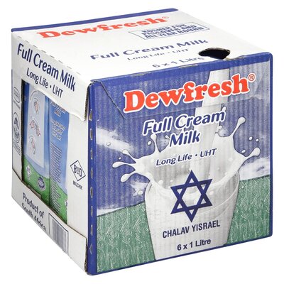 Dewfresh Kosher Full Cream Uht 6 x 1L | PnP