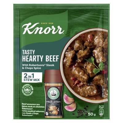 Knorr Tasty Hearty Beef 2in1 Stew Mix with Robertsons Steak and Chops ...