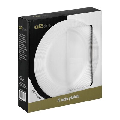 O2 Dine Swirl Porcelain Side Plates 20cm | PnP