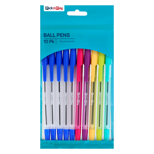 PnP Blue & Assorted Ball Pens 10 Pack | PnP