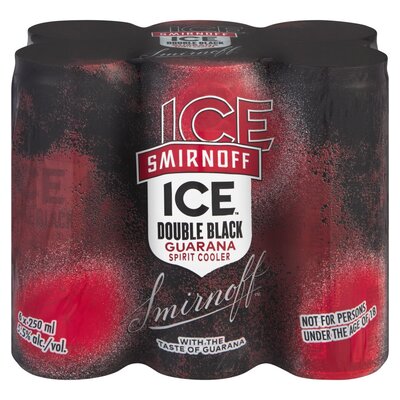 Smirnoff Ice Double Black with Guarana 6 x 250ml | PnP